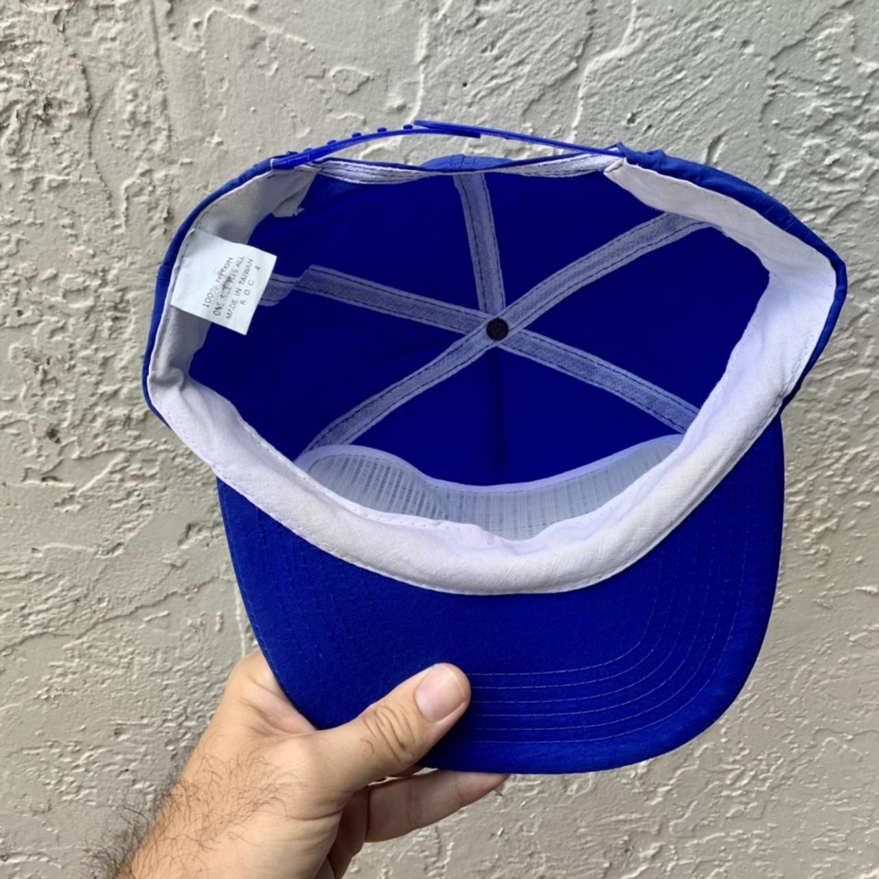 American Vintage Men's Blue and Yellow Hat | Depop