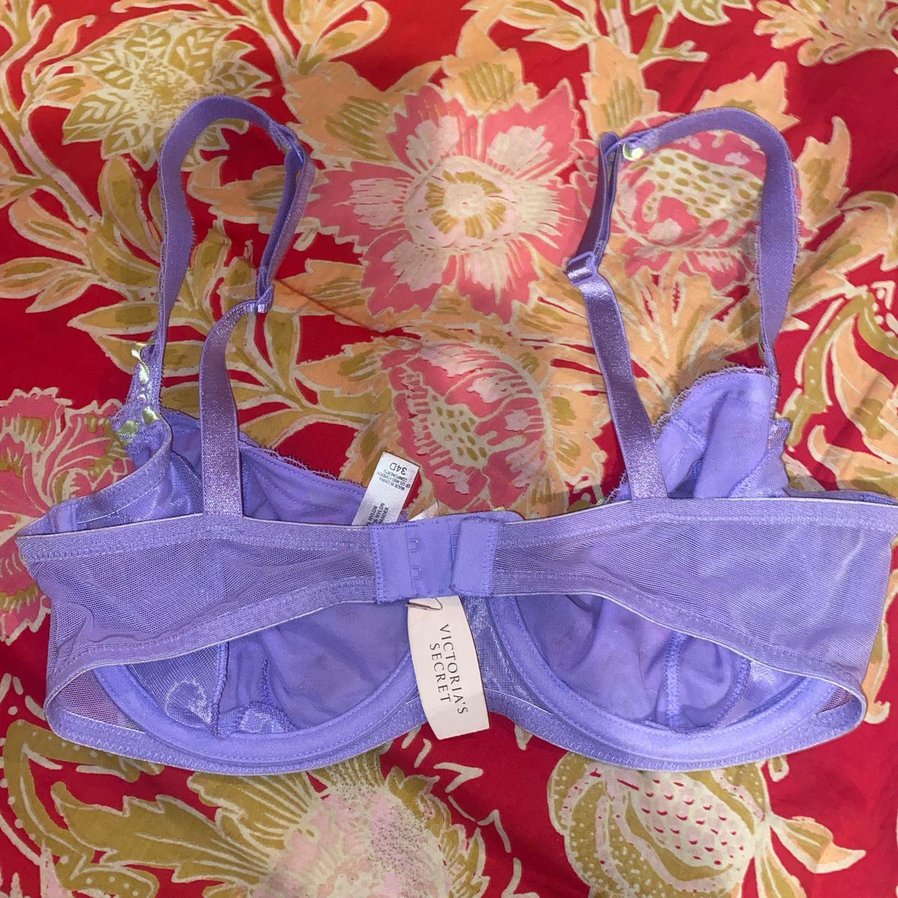 Victorias Secret Womens Yellow And Purple Bra Depop