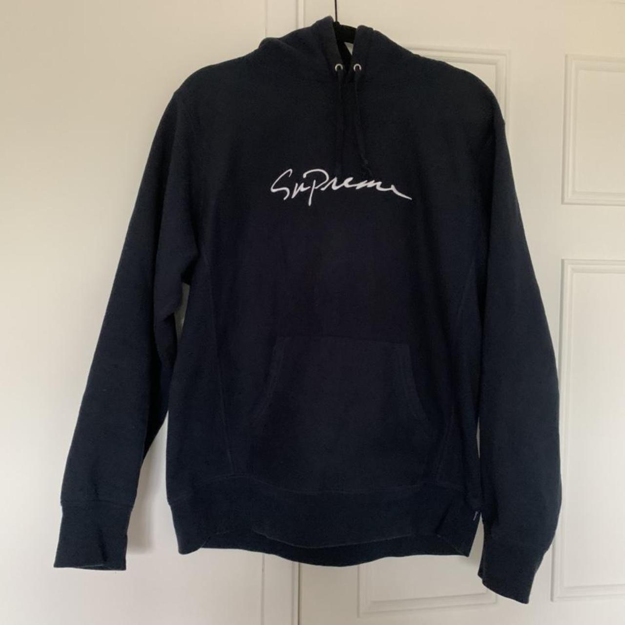 Supreme Classic Script Logo Hoodie, Size M... - Depop
