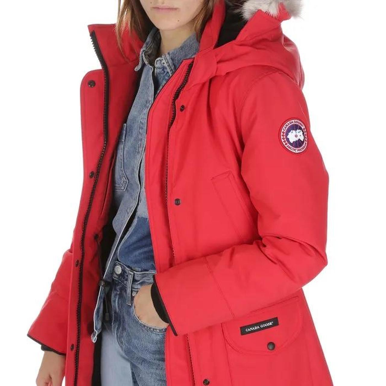 Red Canada goose parka. Worn but recently just been... - Depop