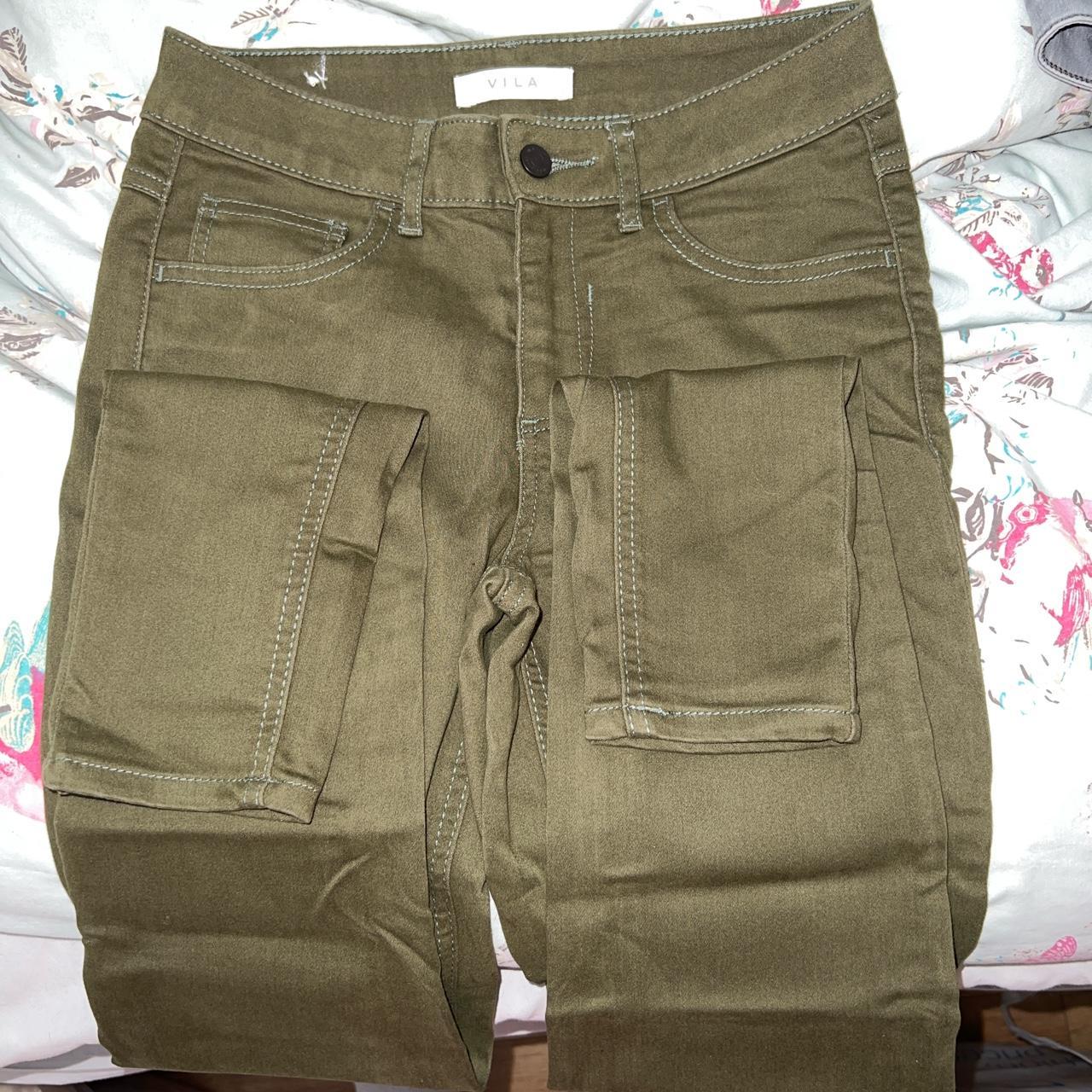 Vila green jeans - Depop