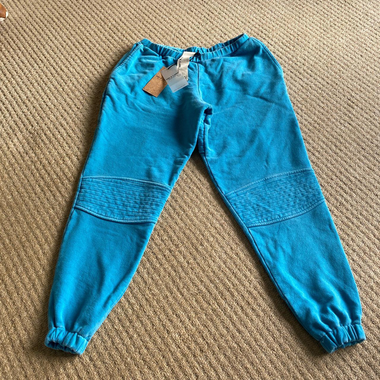 The k label slouch panneled joggers in azure blue... - Depop