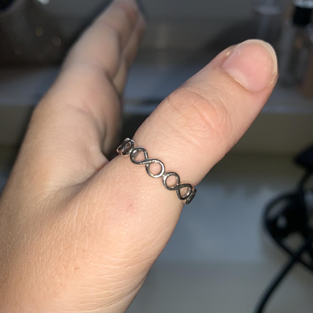AUTHENTIC PANDORA INFINITY BAND RANG PERFECT... - Depop