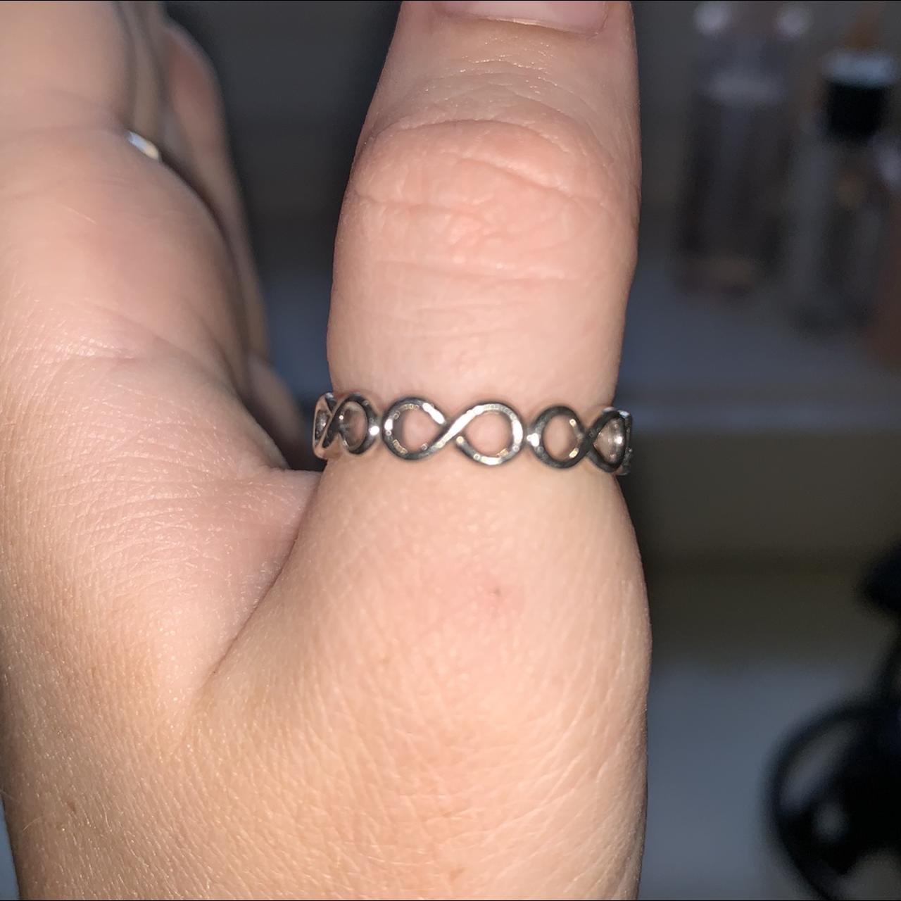 AUTHENTIC PANDORA INFINITY BAND RANG PERFECT... - Depop