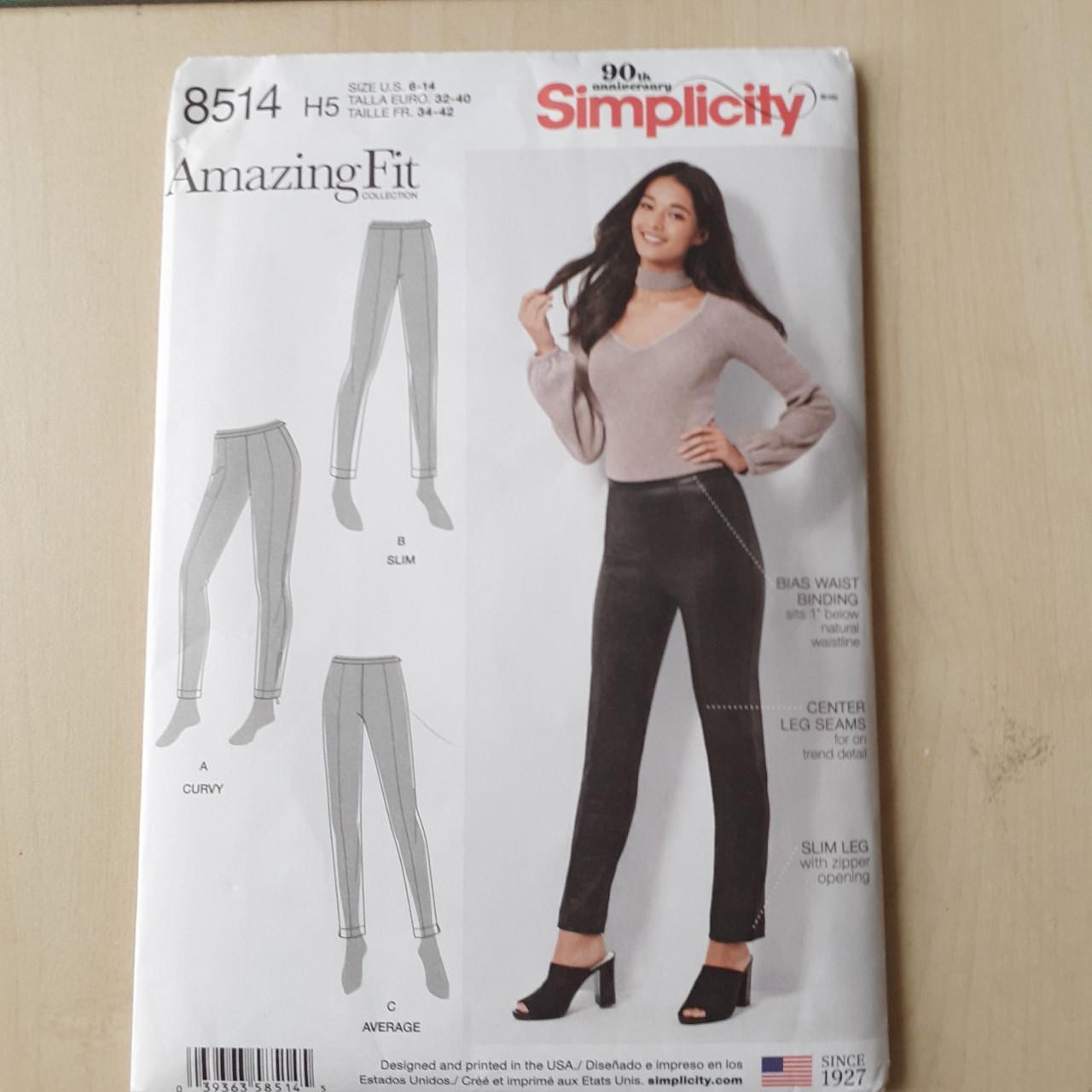 Simplicity 8514 H5. Custom fit trouser sewing... - Depop