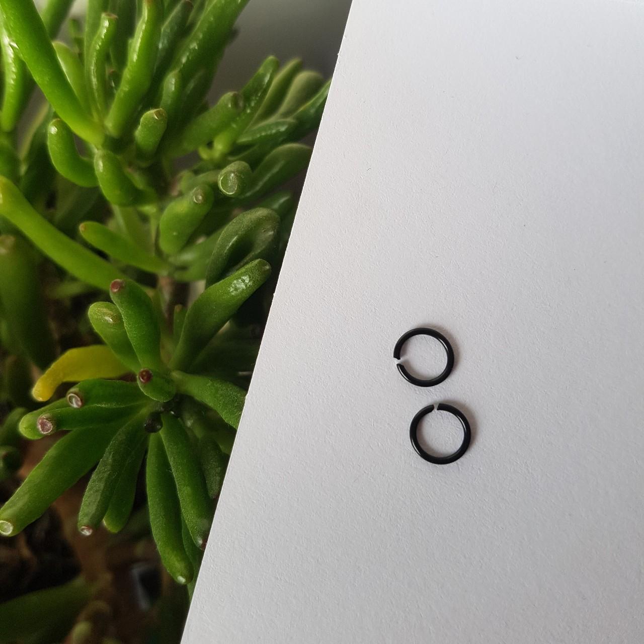 🖤 Number 13 🌻 pitch black 8mm earring hoops, can be... - Depop