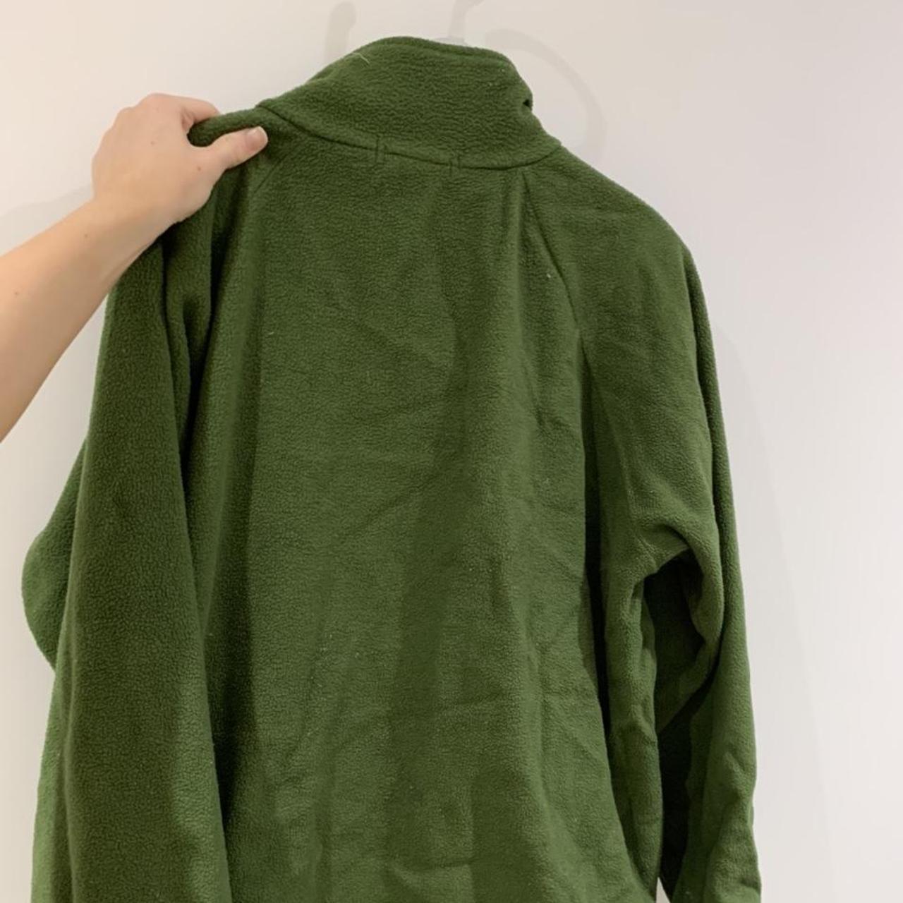 Green fleece Rare utility fleece with zipper pockets... - Depop