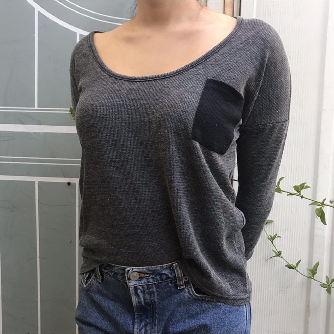 Volcom grey long sleeve. Waffle knit thermal with... - Depop