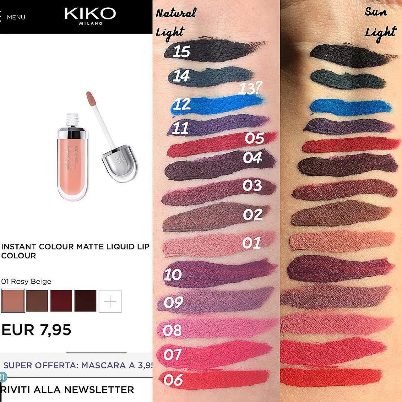 Kiko instant colour matte liquid lip colour.... - Depop