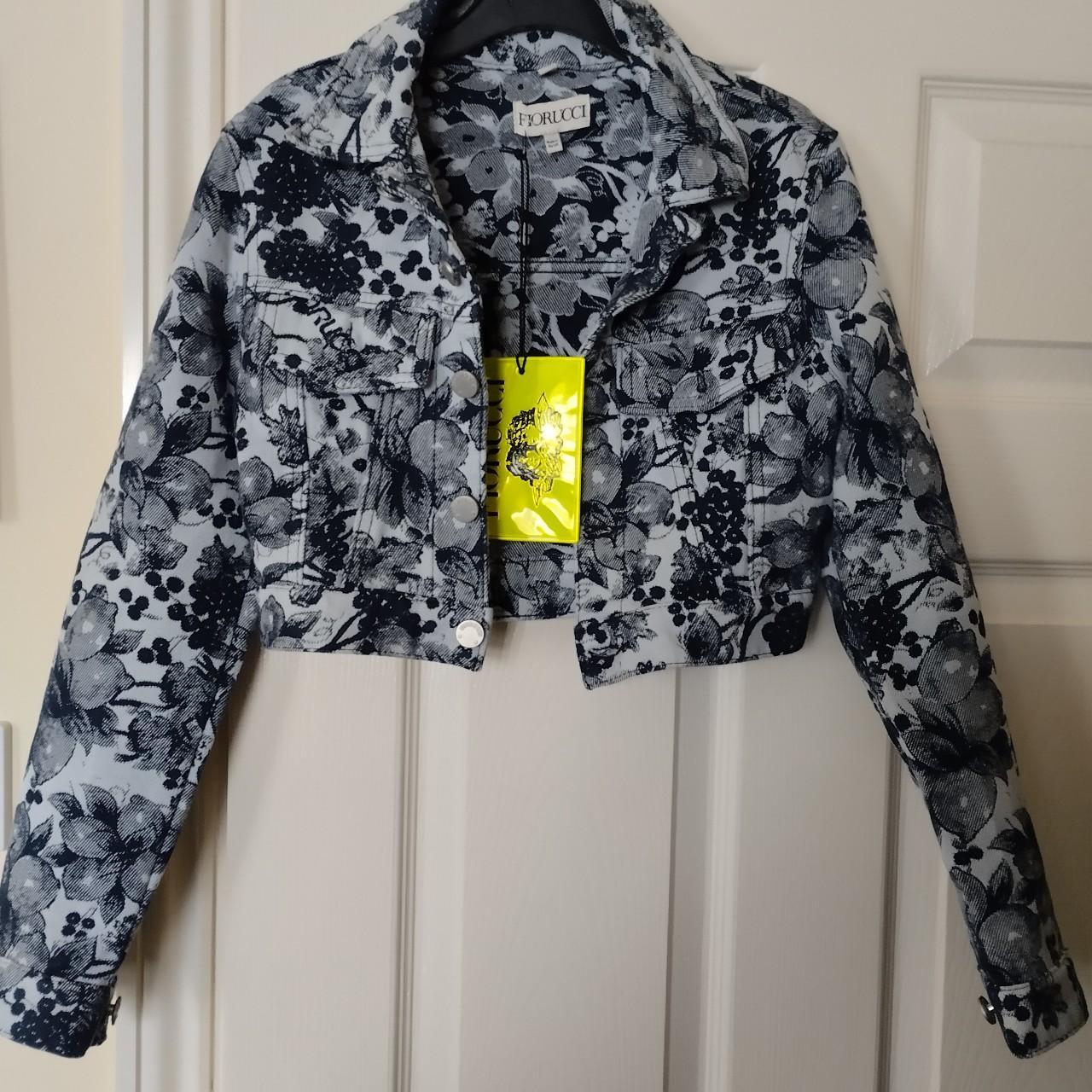 BNWT Fiorucci cropped denim jacket. Size S will fit... - Depop
