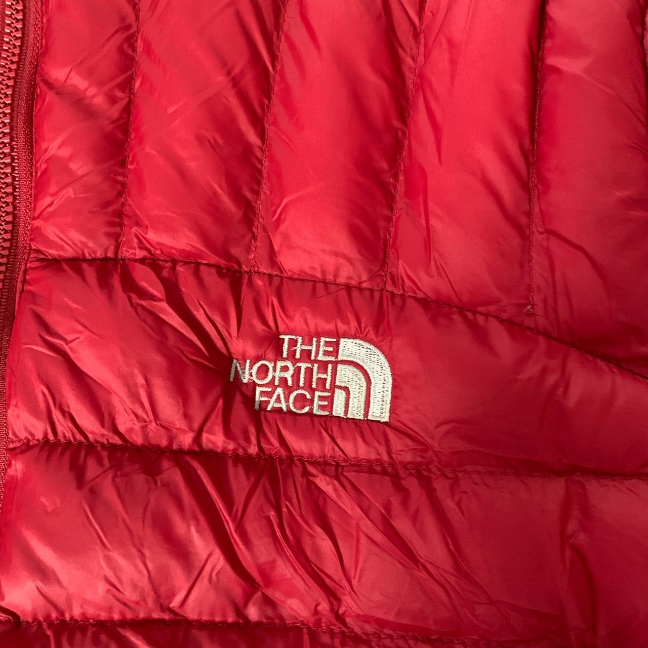 Red north face puffer jacket. Size large, good... - Depop