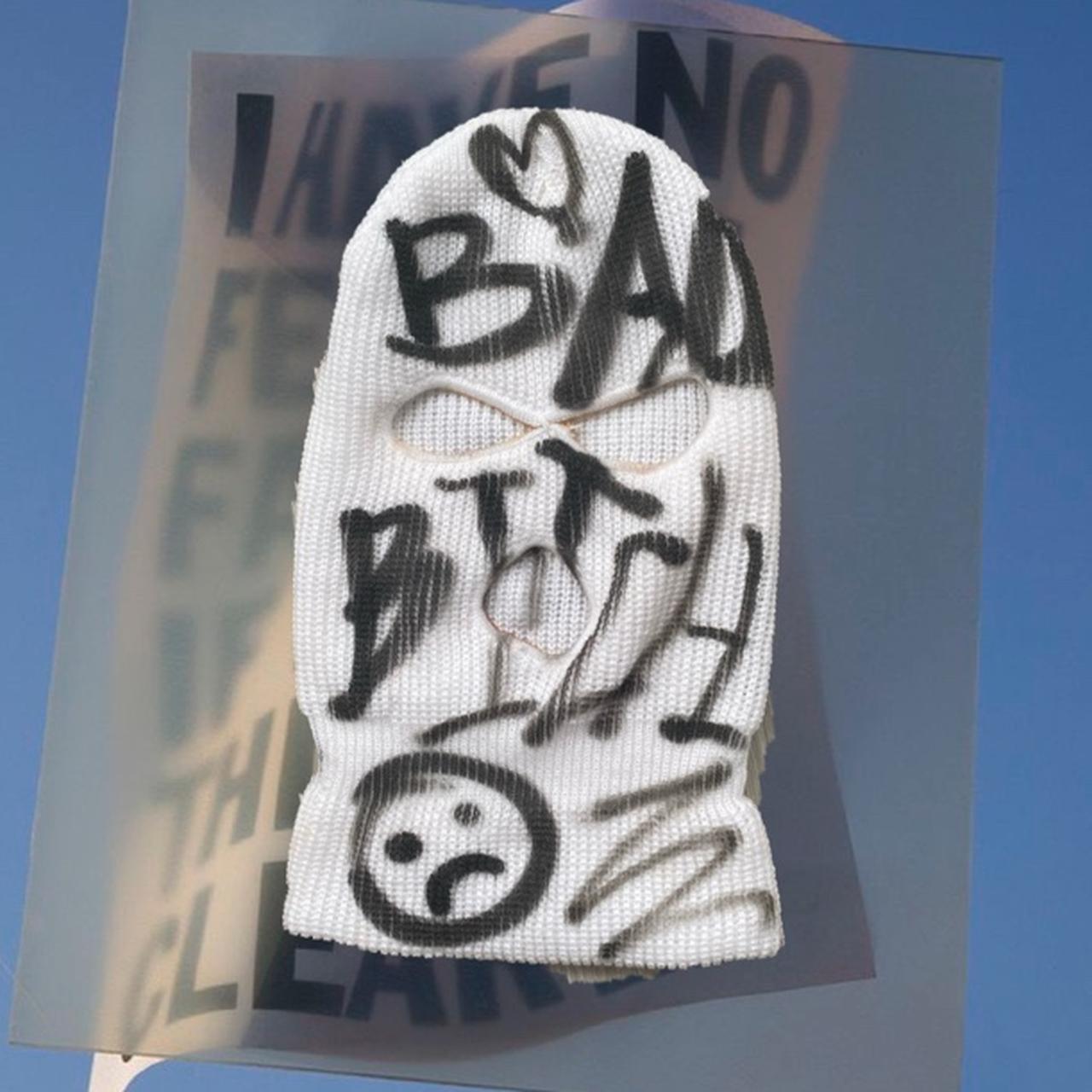 ‘Bad Bitch’ Balaclava 💙 hand painted / hand... - Depop