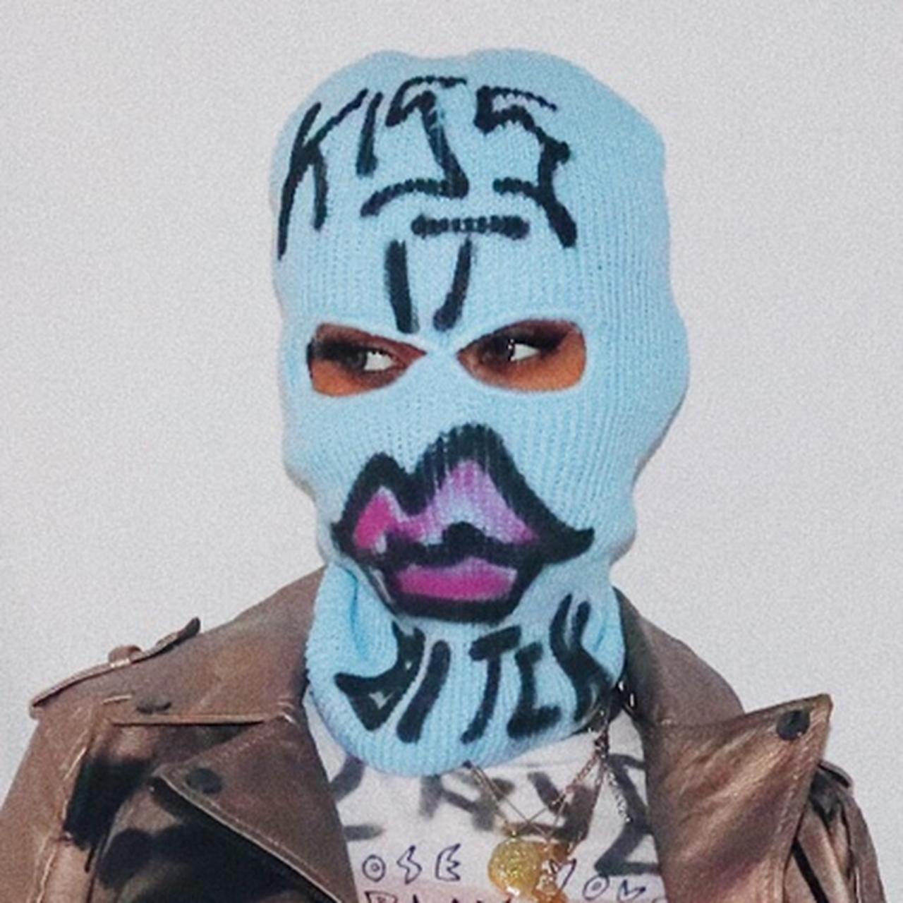 ‘Kiss It’ Balaclava 💓 hand painted / hand washable... - Depop