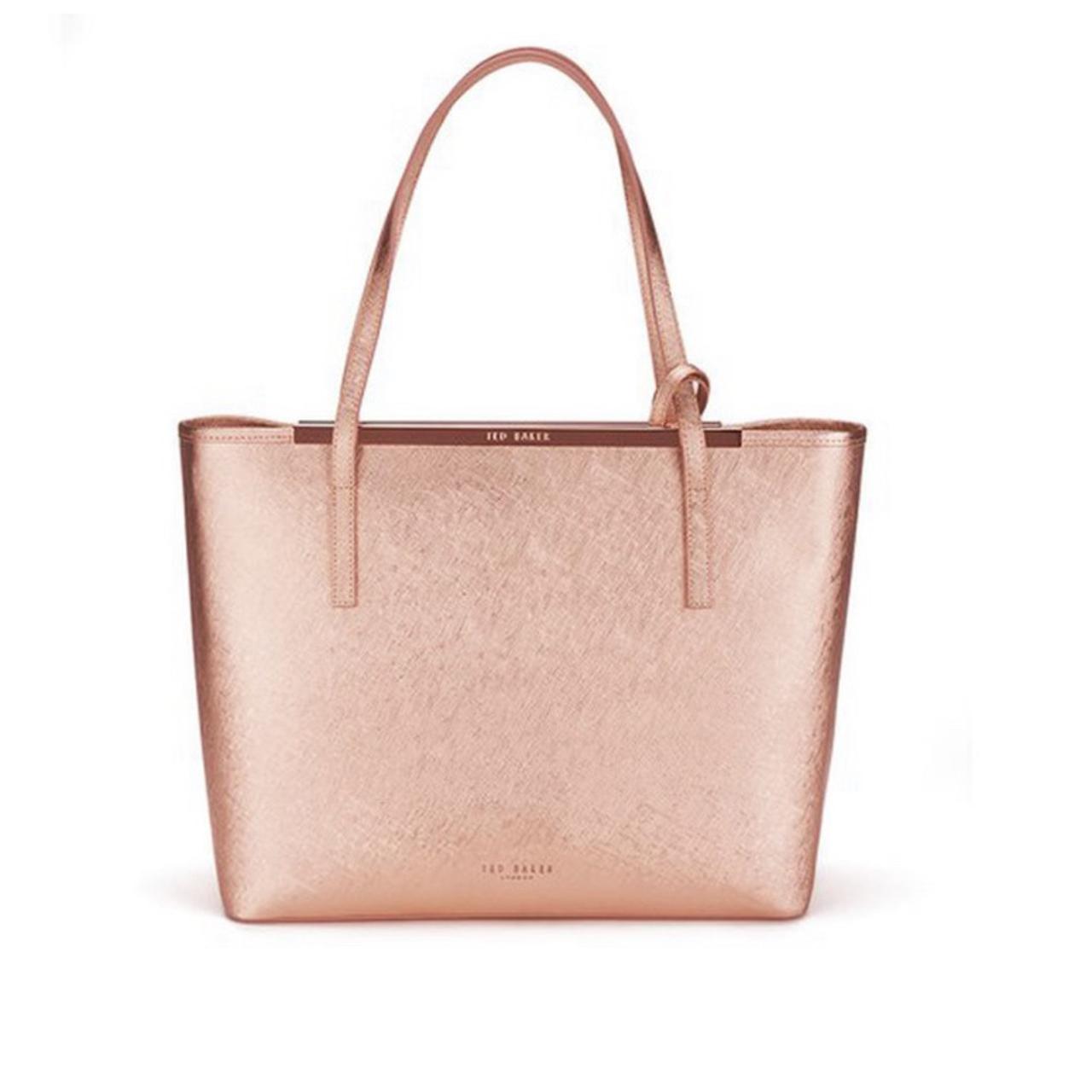 Ted baker limited edition rose gold shopping bag -... - Depop