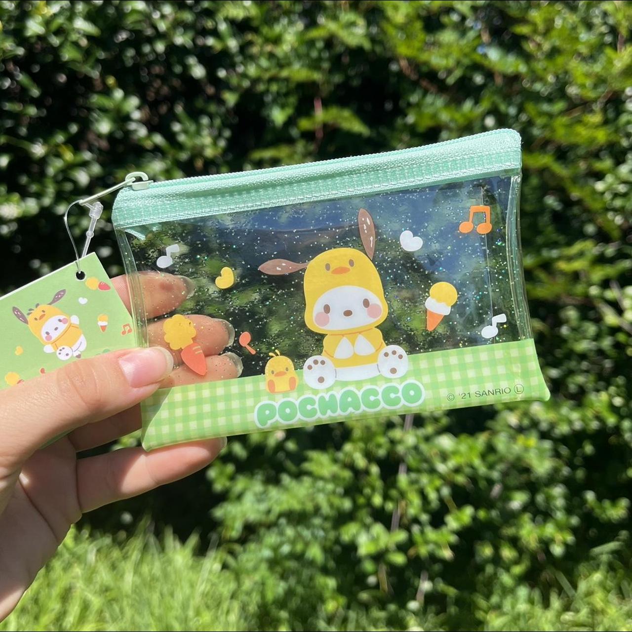 sanrio pochacco dressed as a duck glitter green... - Depop