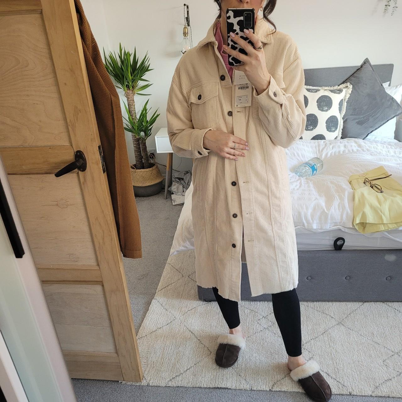 Zara cream corduroy shacket. Size XS. Brand new... - Depop
