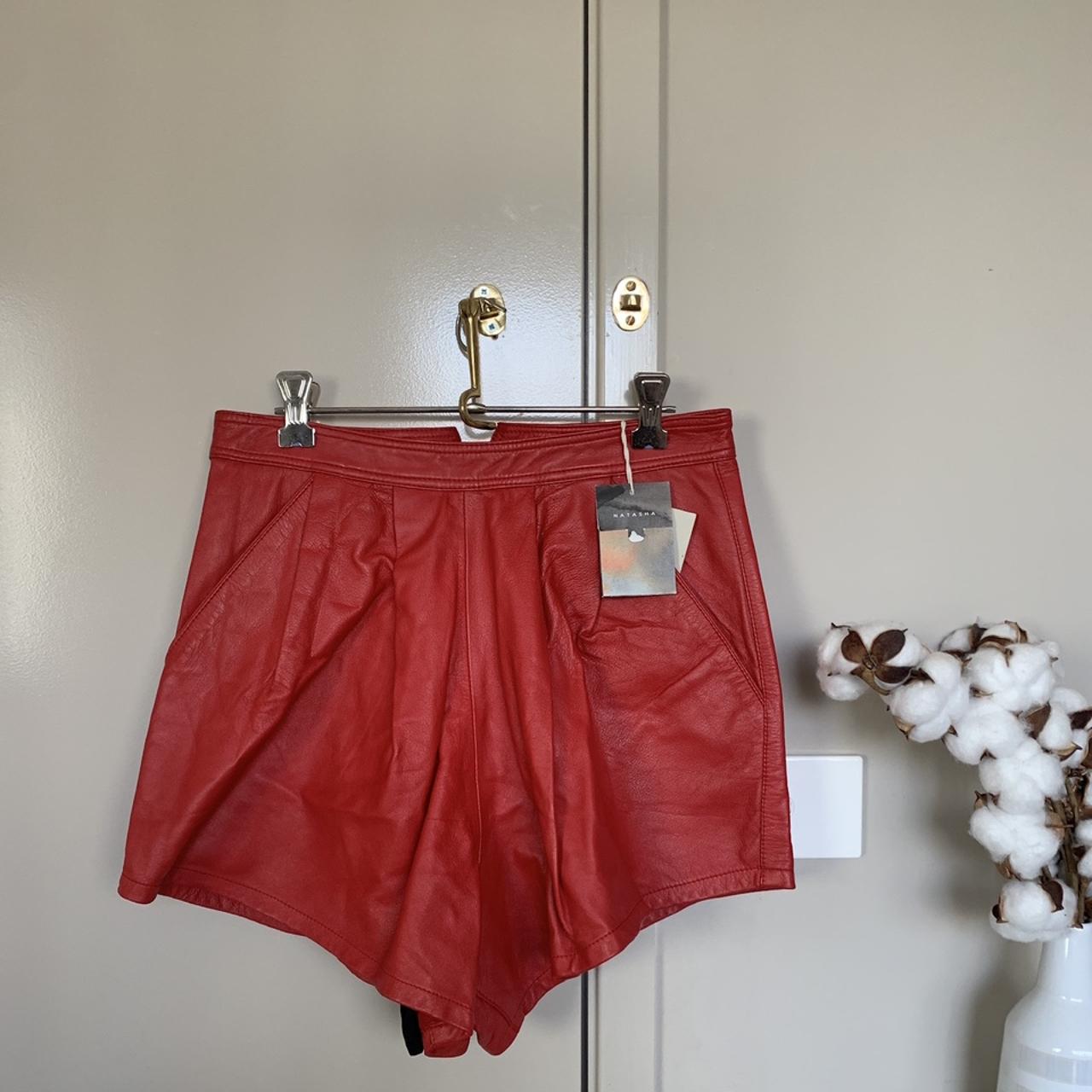 NATASHA LEATHER SHORTS Real leather Purchased for... - Depop