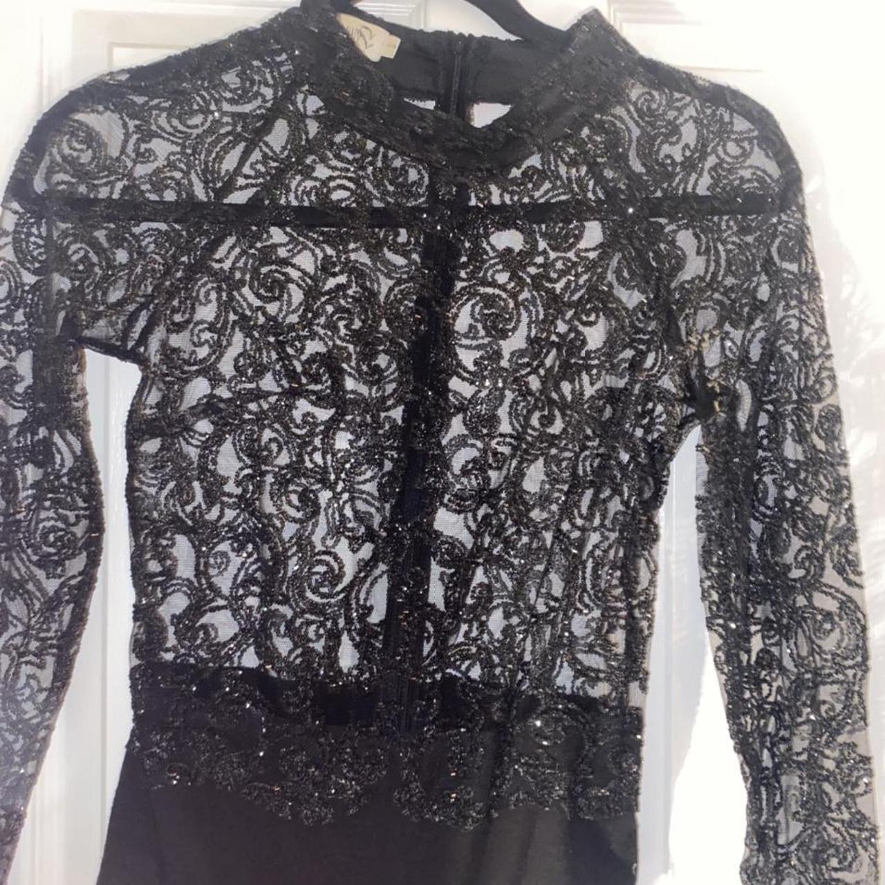 Moda minx glitter black body suit Worn once Size... - Depop