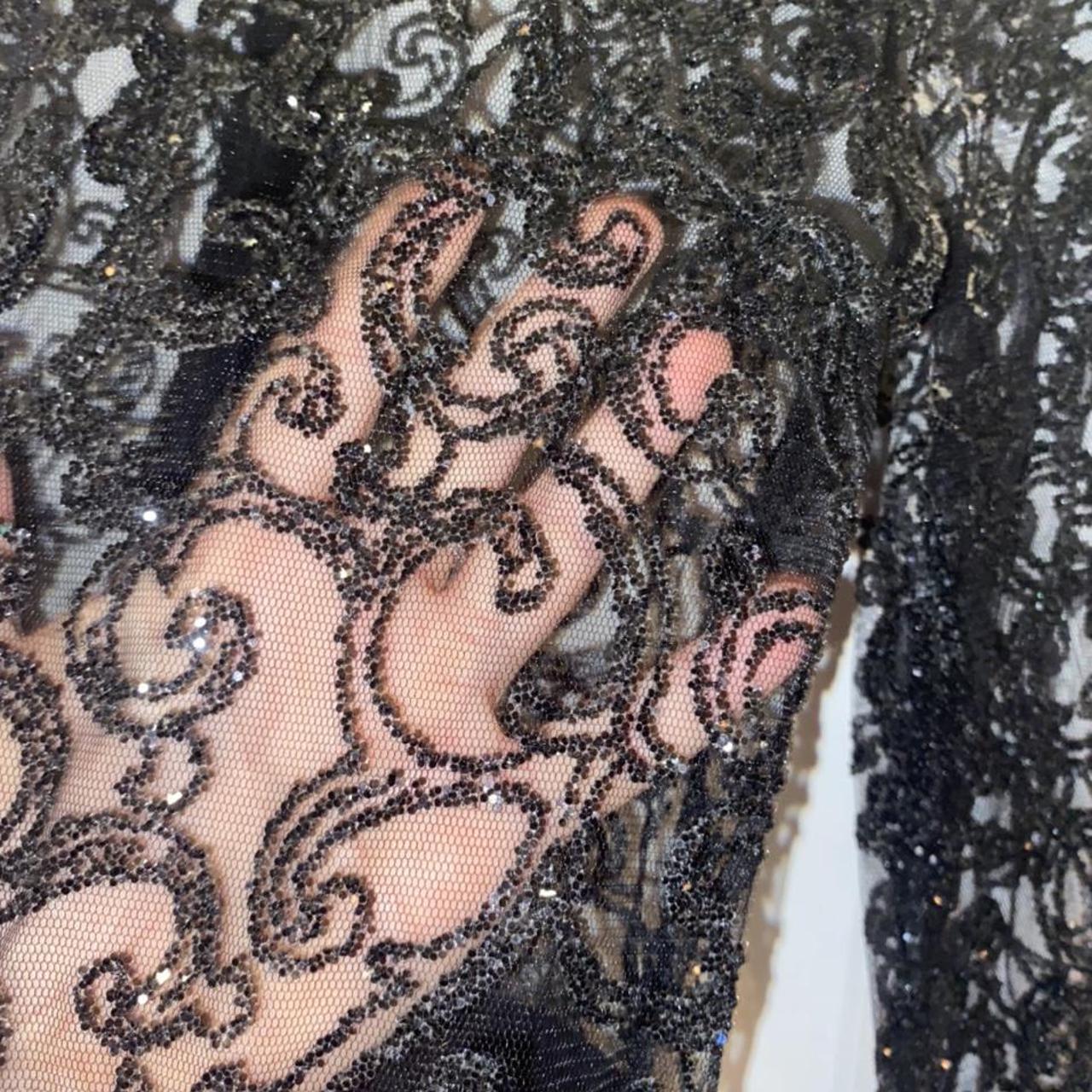 Moda minx glitter black body suit Worn once Size... - Depop