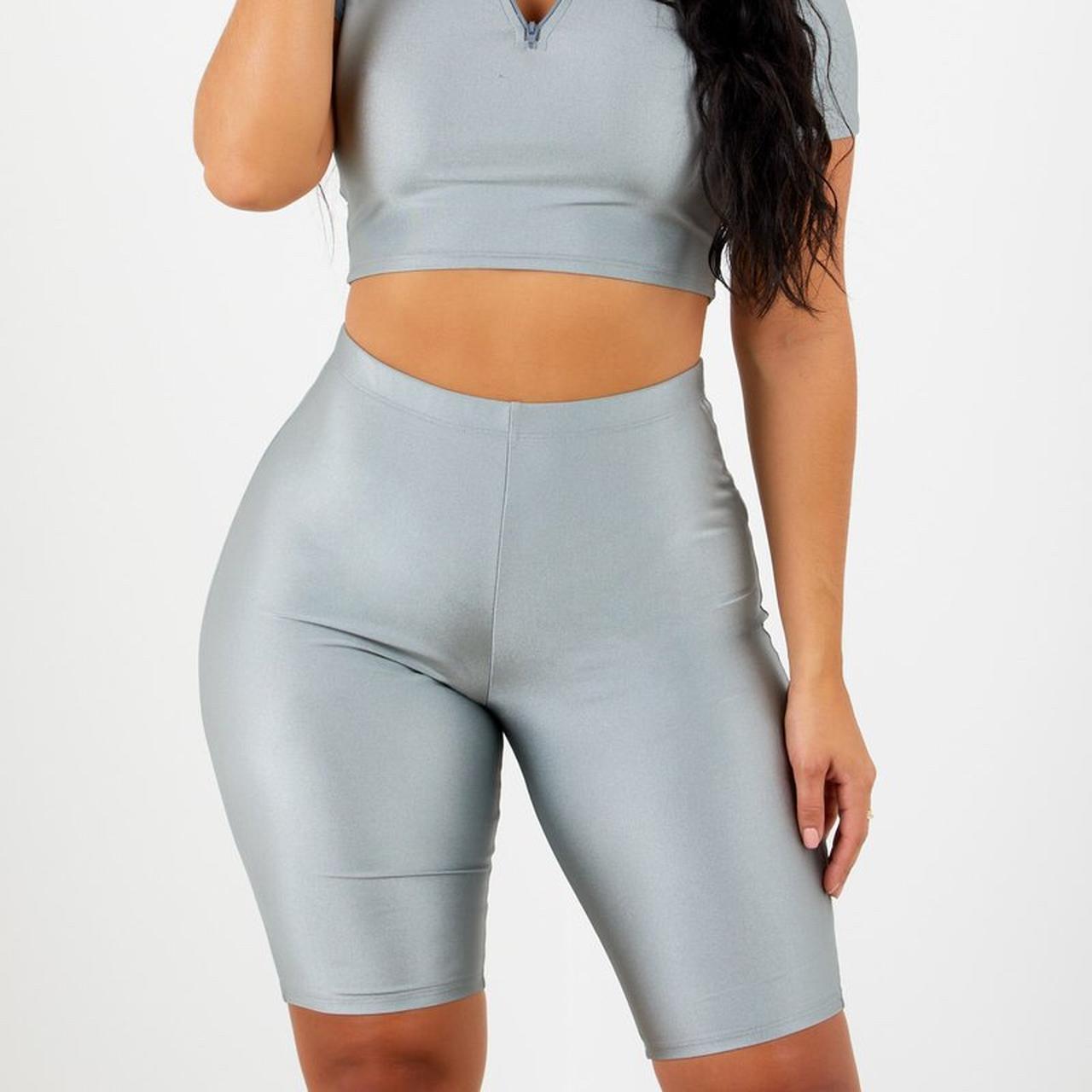 Sorella Biker Shorts Silver Small Brand new... - Depop