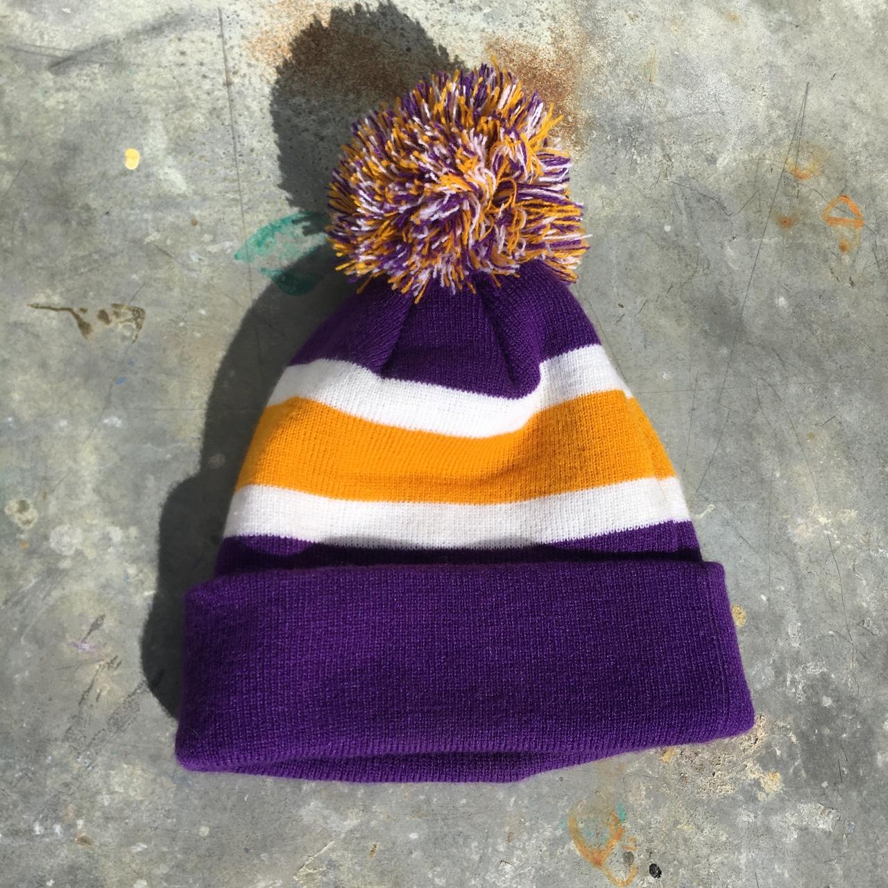 FREE SHIPPING Minnesota Vikings pom-pom beanie... - Depop