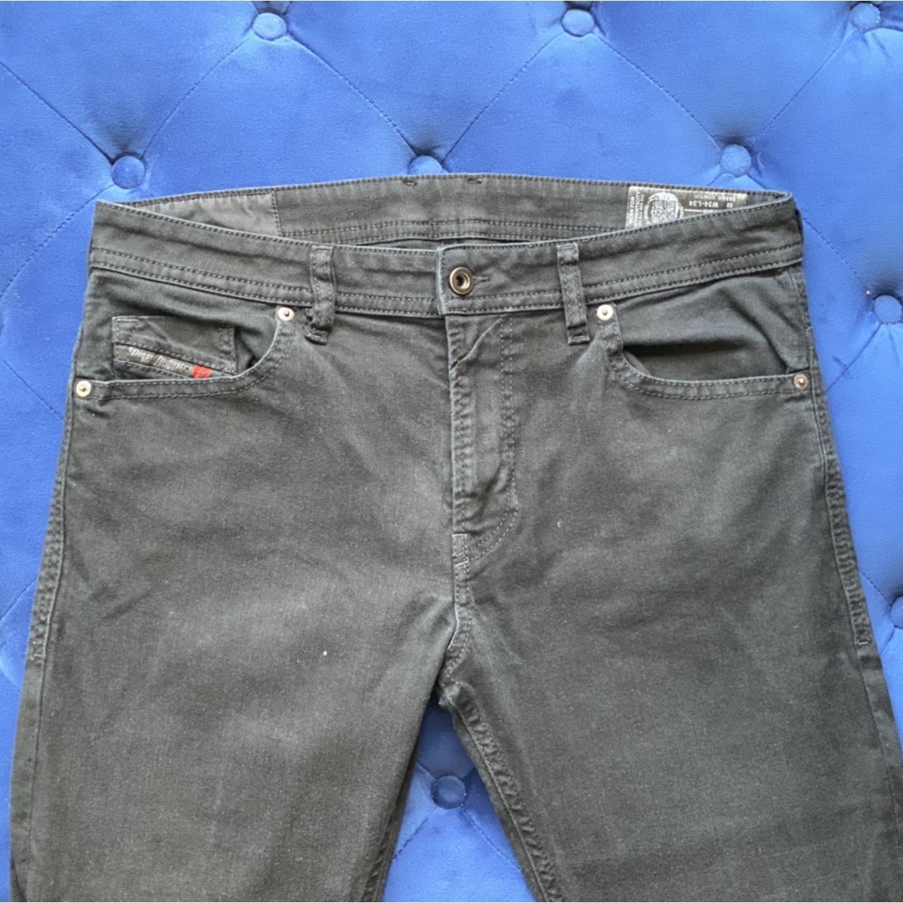 Black slim-skinny fit Diesel jeans, Slightly worn... - Depop