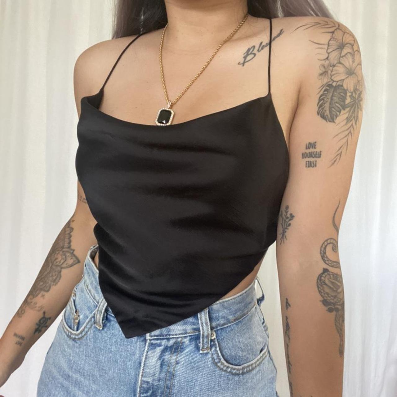 princess Polly julia scowl neck black strappy... - Depop