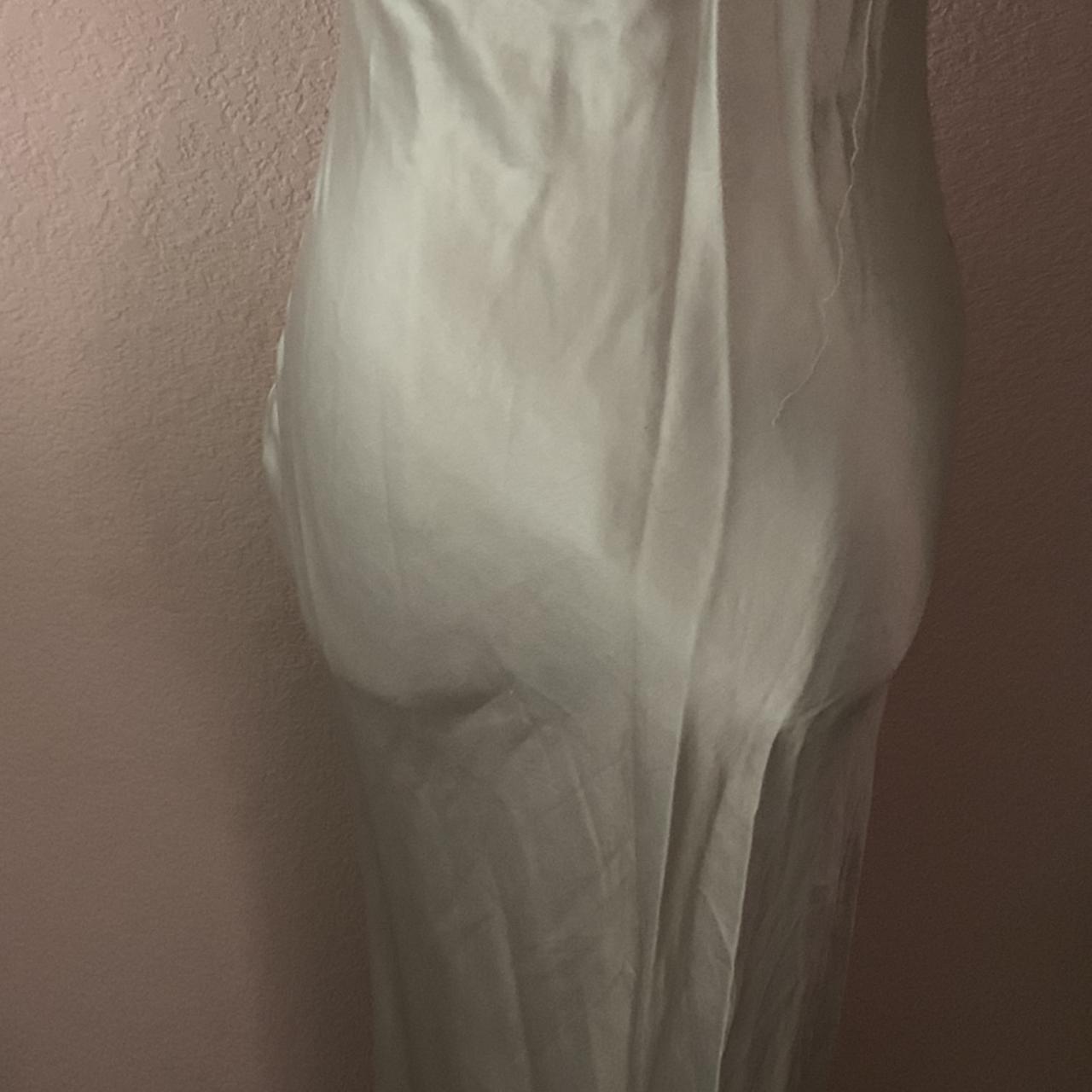 Very cute silver sequin early 2000s y2k prom dress... | Depop