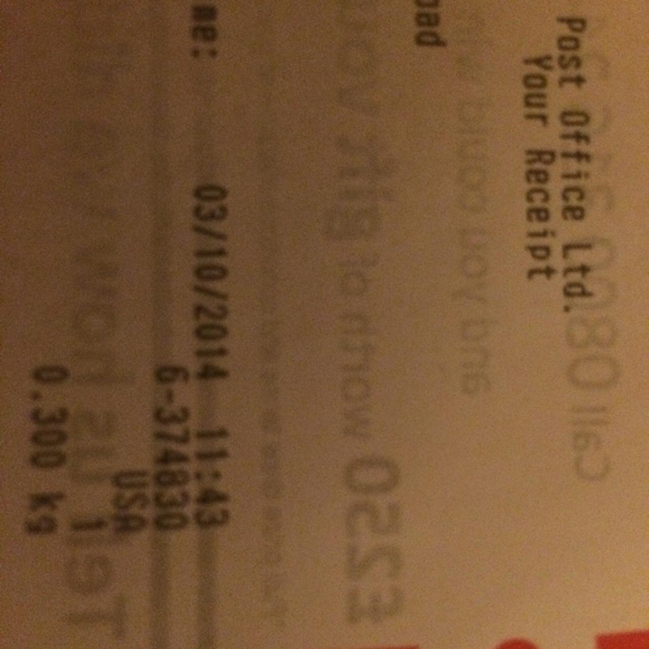 Post office receipt. - Depop