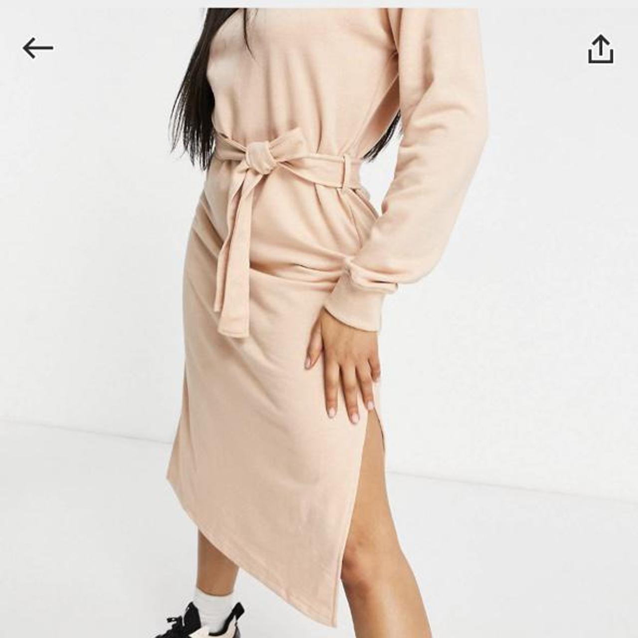 Missguided basic midi sweater dress size 8 excellent... - Depop