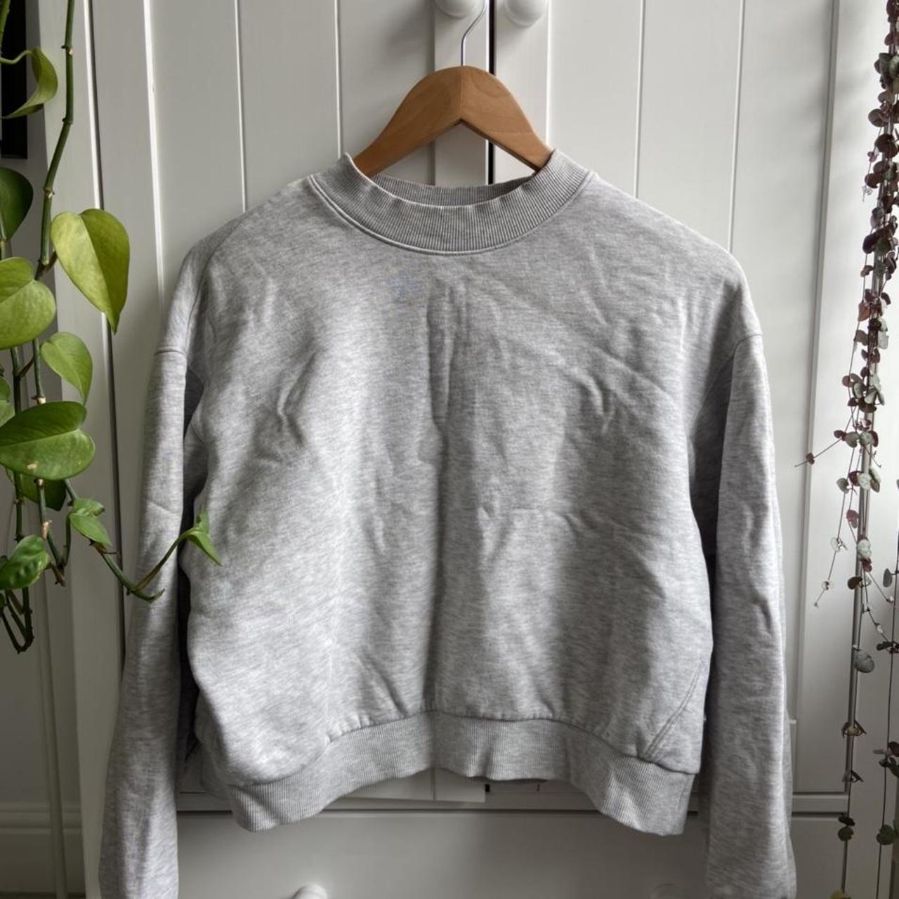Cute weekday light grey sweater. Slightly cropped... - Depop