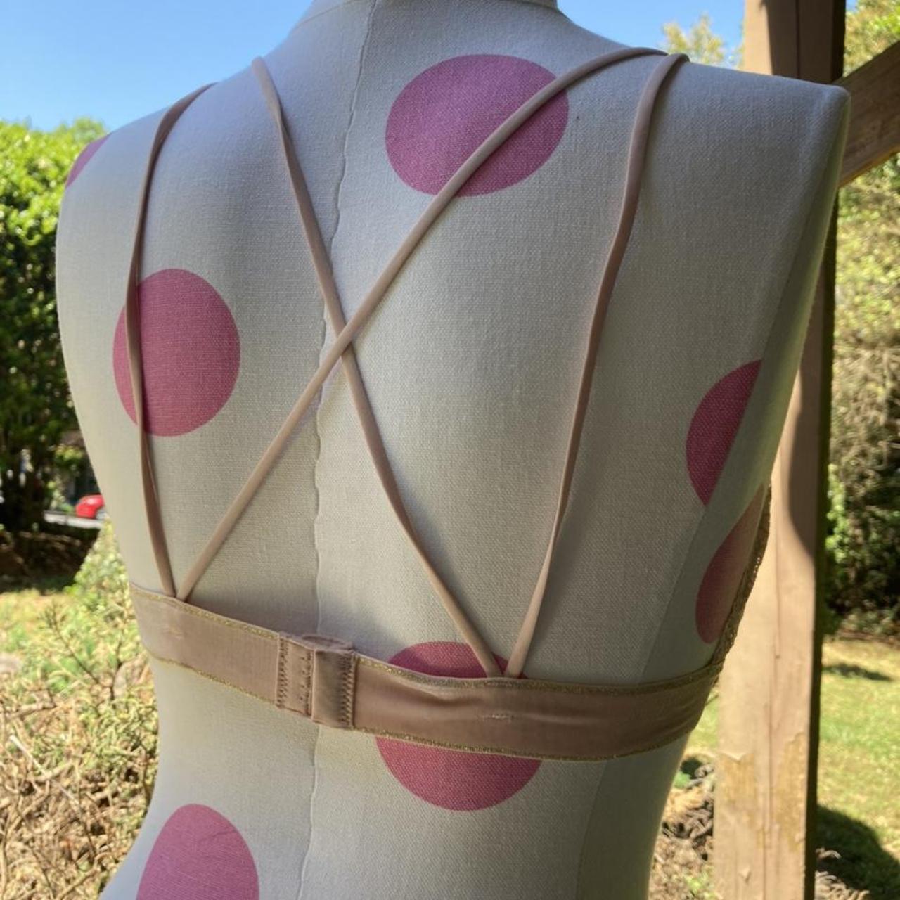 B.Tempt'd Women's Pink and Gold Bra | Depop