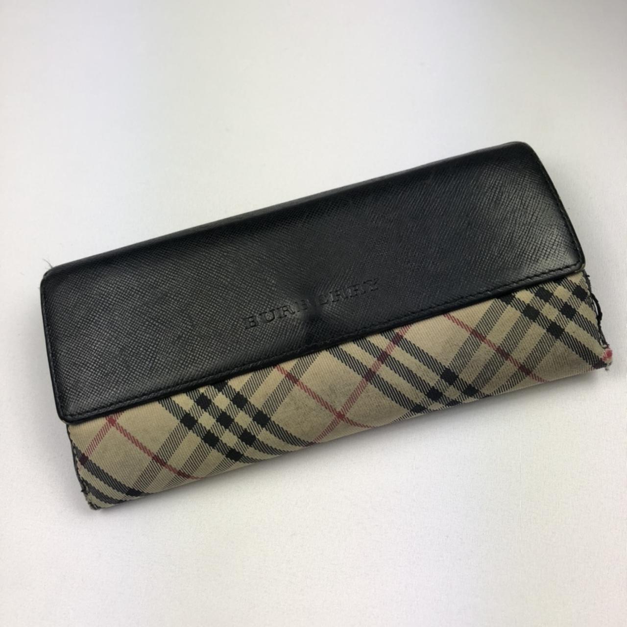 Burberry beige check leather long wallet Older... | Depop