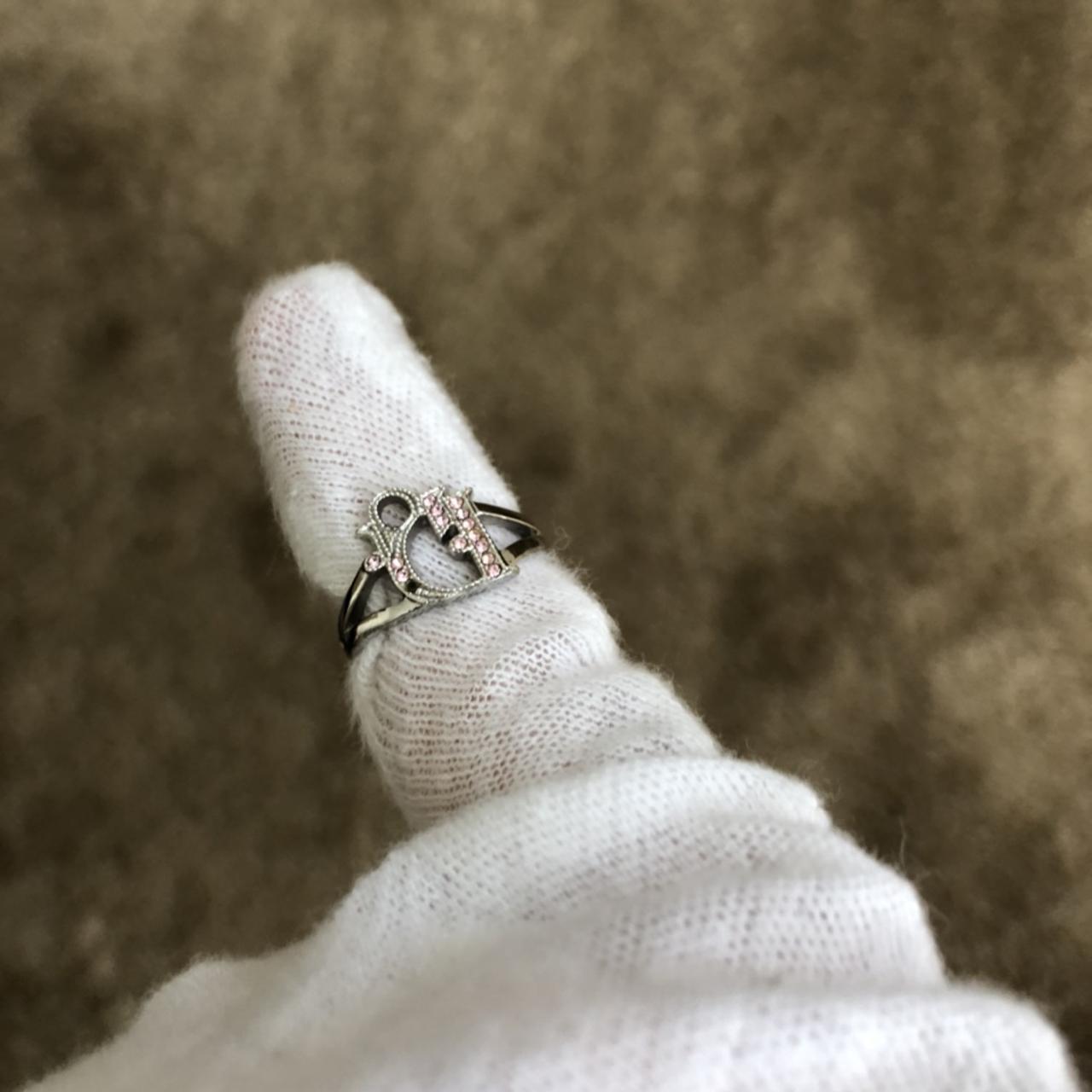 Dior encrusted logo ring size 9 Missing... - Depop