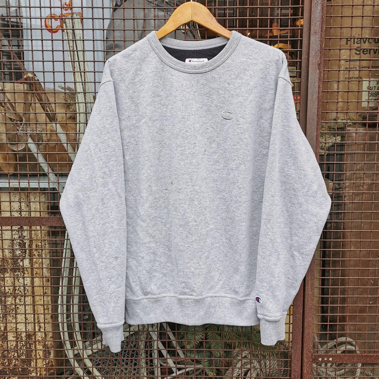 Classic 90's Champion Sweat. Nice grey marl... - Depop