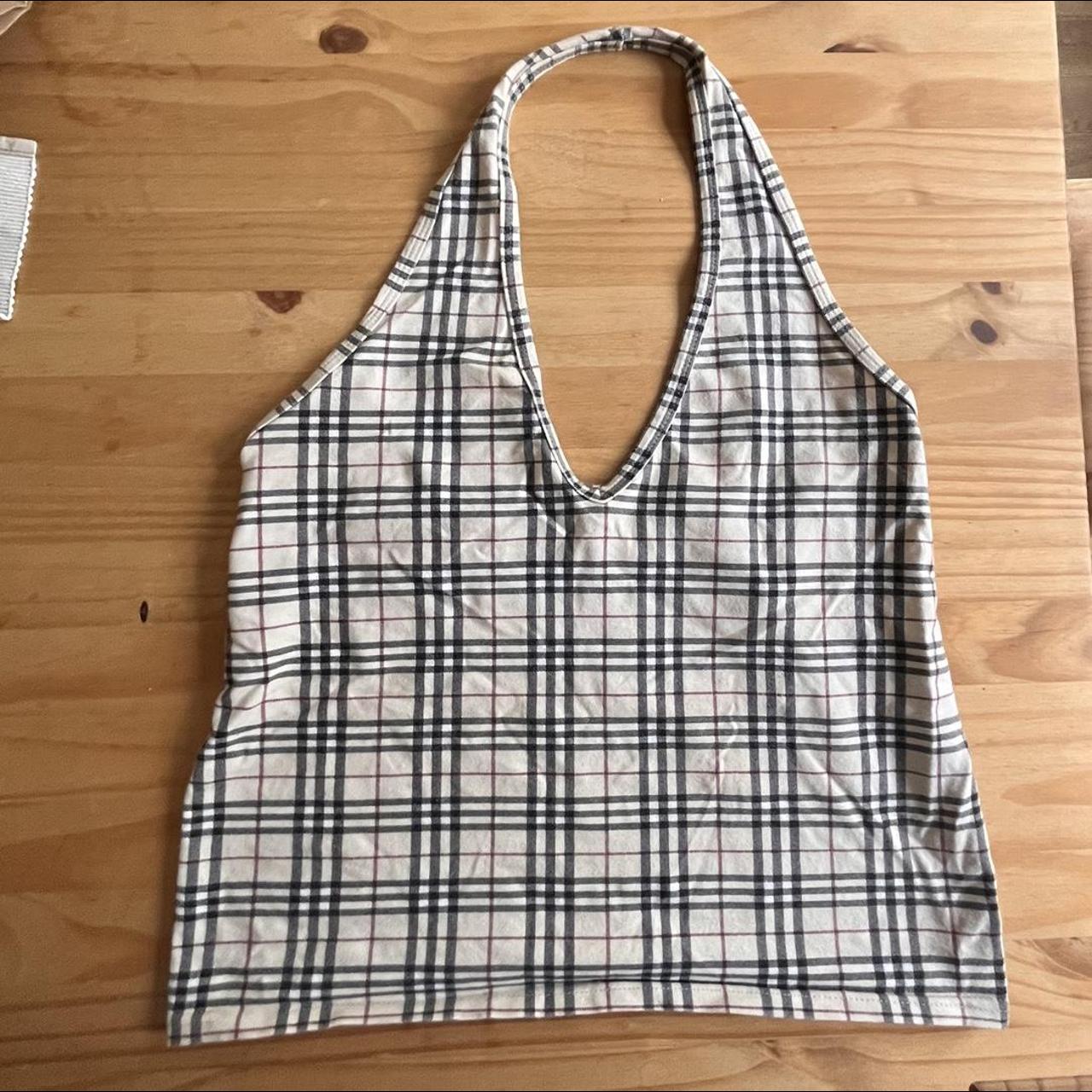 vintage Burberry halter neck top 🪐 labelled size L... - Depop