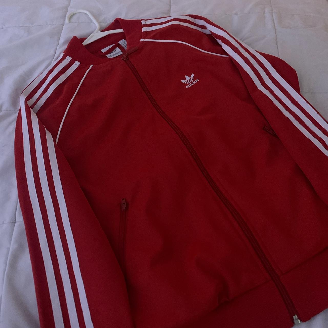 RED ADIDAS TRACK JACKET Red adidas details!!! BRAND... - Depop
