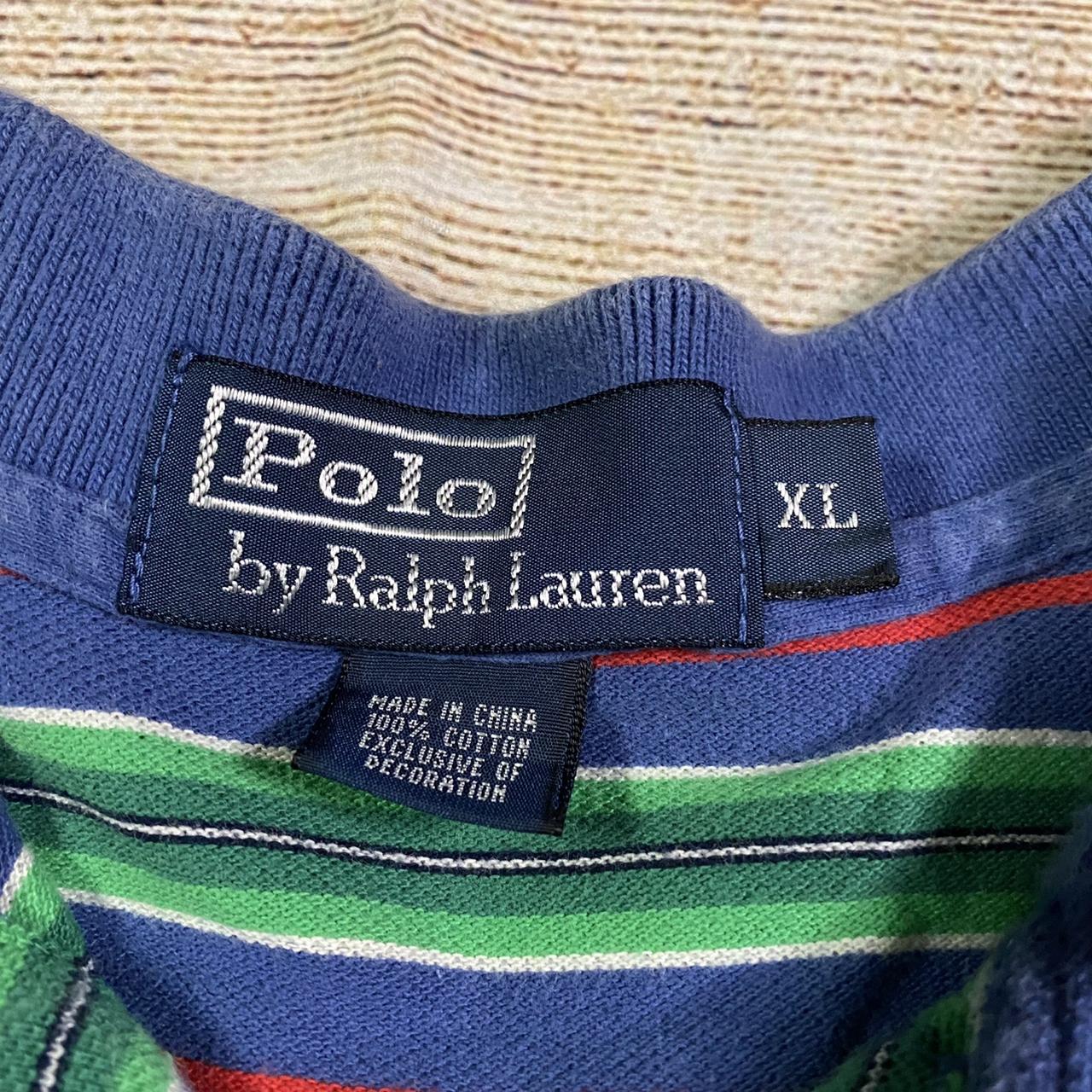 Vintage 1990’s Polo Ralph Lauren striped polo style... - Depop