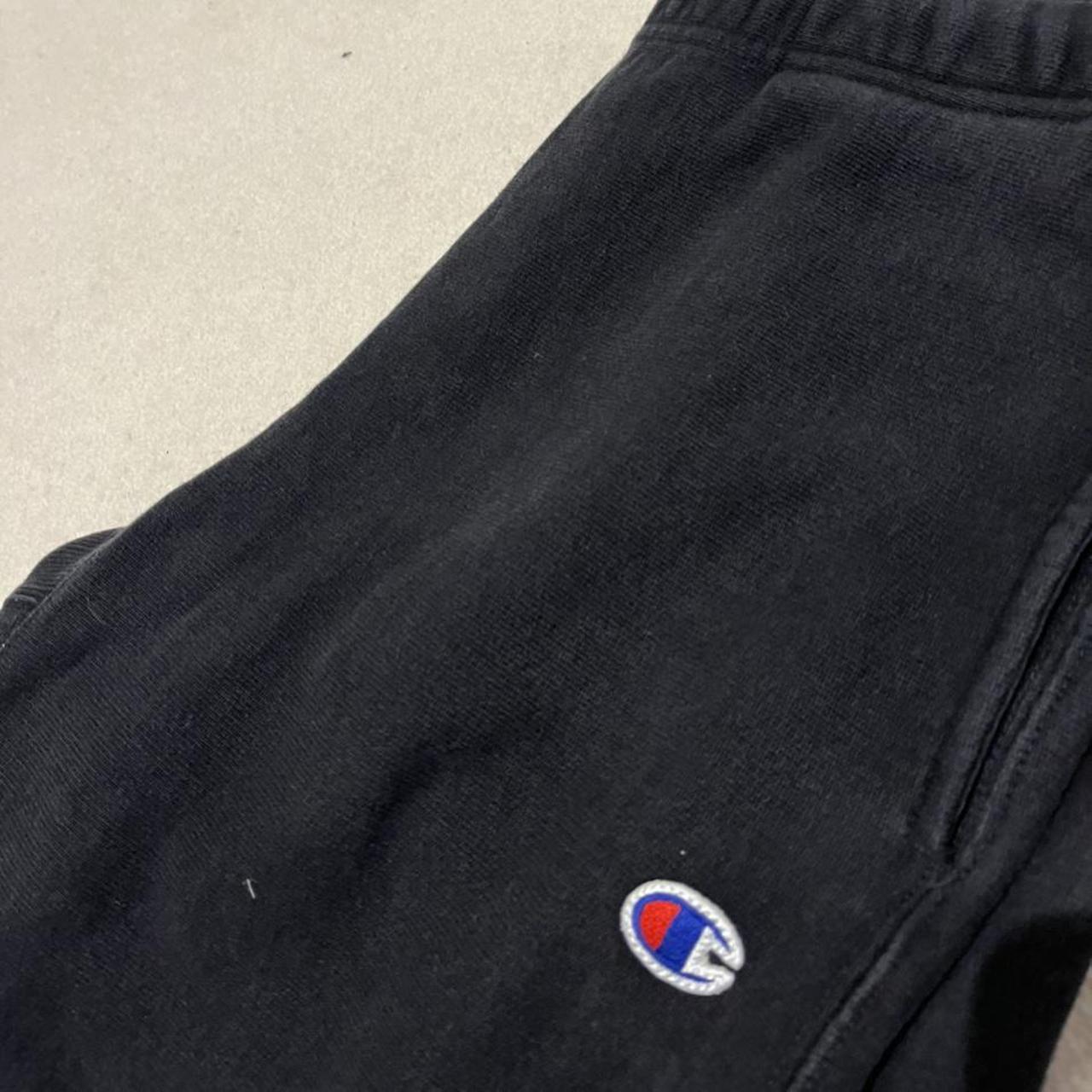 Champion reverse weave warmup trackies Black Size... - Depop