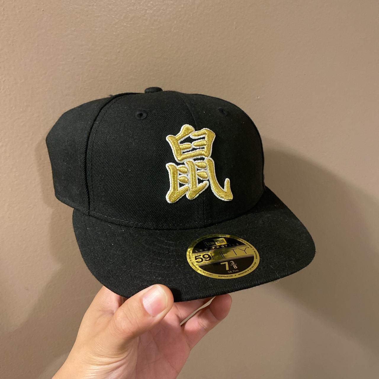 stray rats new era low profile fitted hat. size 7... - Depop