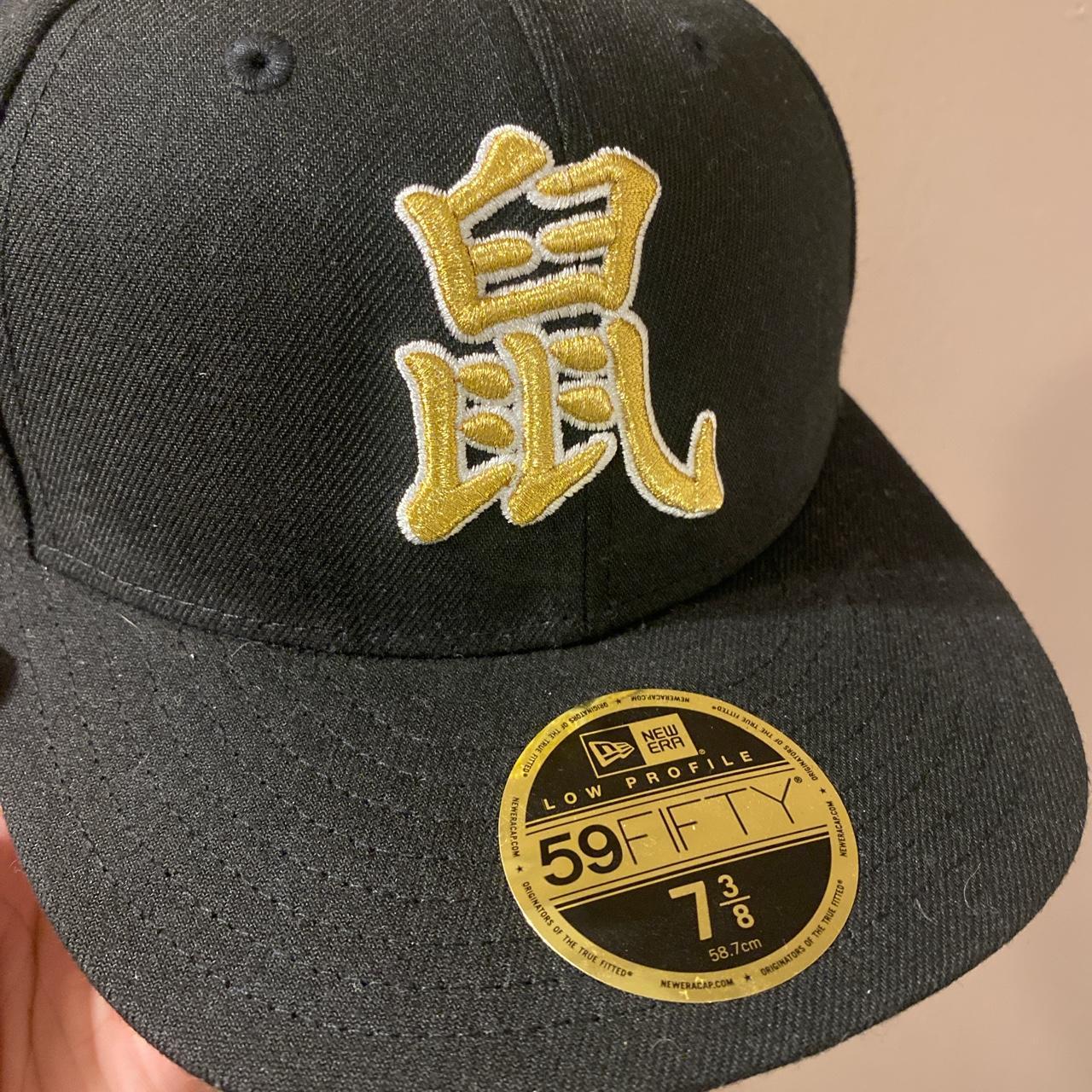 stray rats new era low profile fitted hat. size 7... - Depop