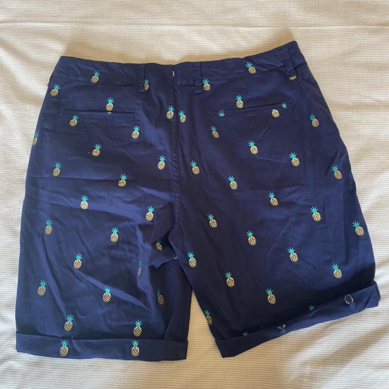 Cambridge Dry Goods navy shorts with pineapple... - Depop