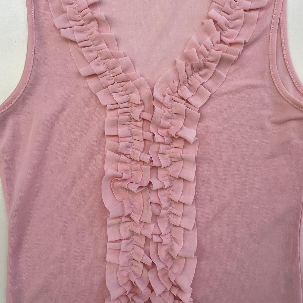 Cute baby pink ruffled sleeveless tank 💘 Made of... - Depop