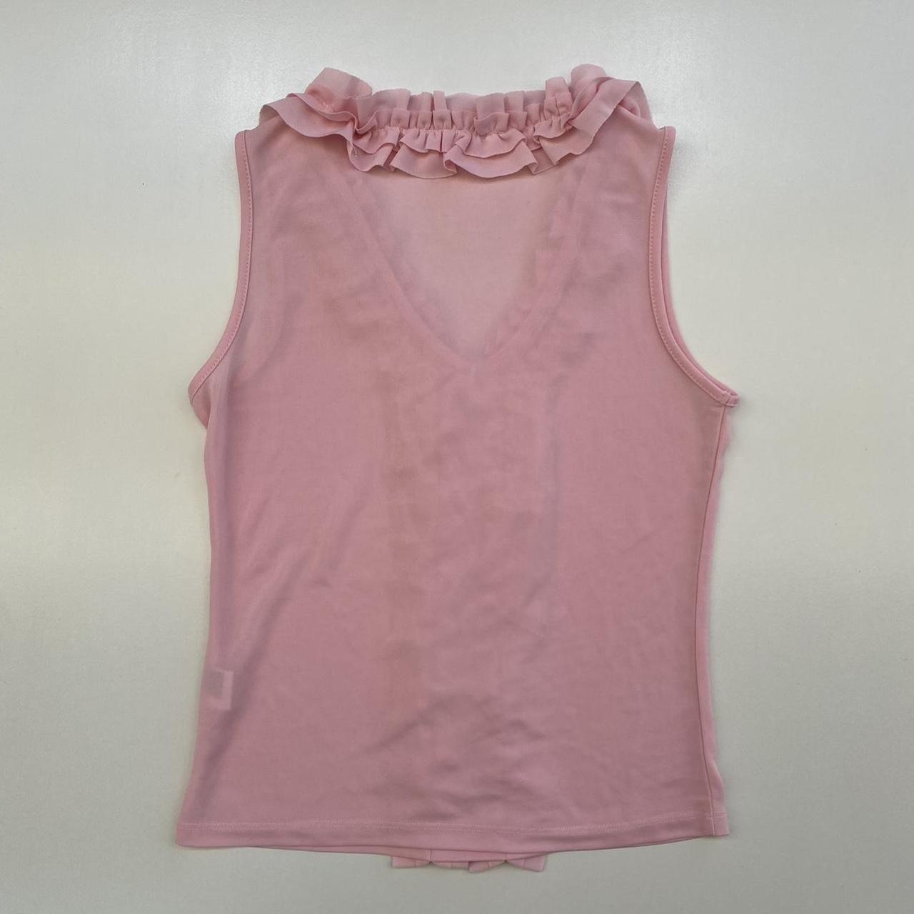 Cute baby pink ruffled sleeveless tank 💘 Made of... - Depop