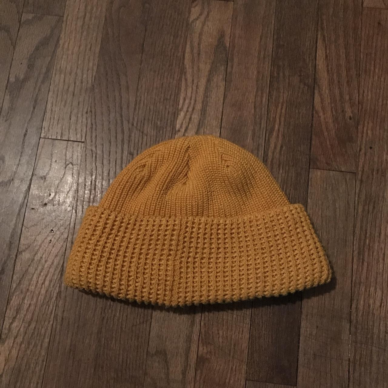 Supreme USPS "you pledge" waffle knot beanie (yellow) - Depop