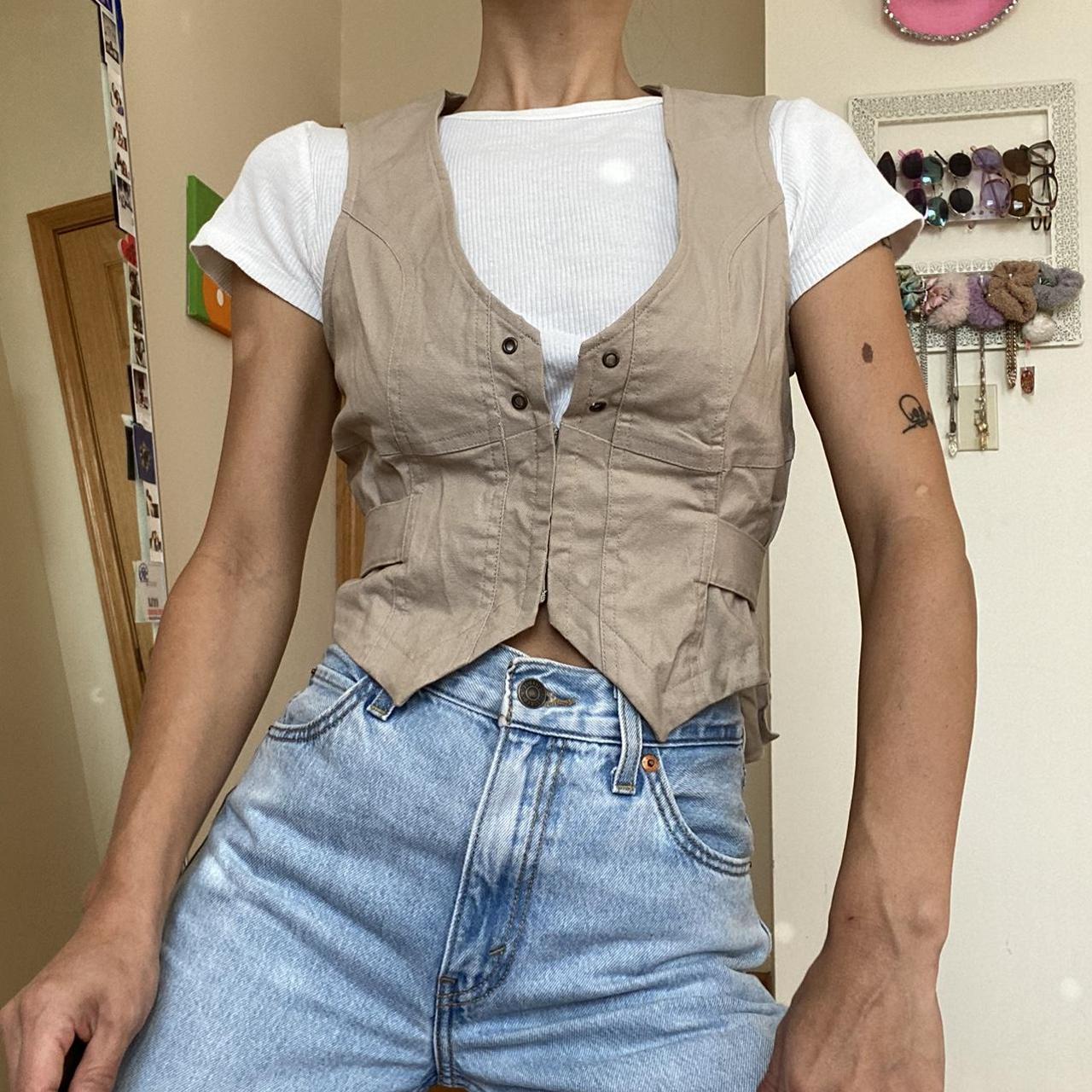 vintage vest / waistcoat in the absolute sickest... - Depop