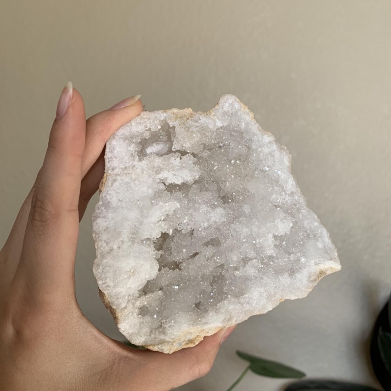 White geode that’s super super sparkly! Thin piece... - Depop