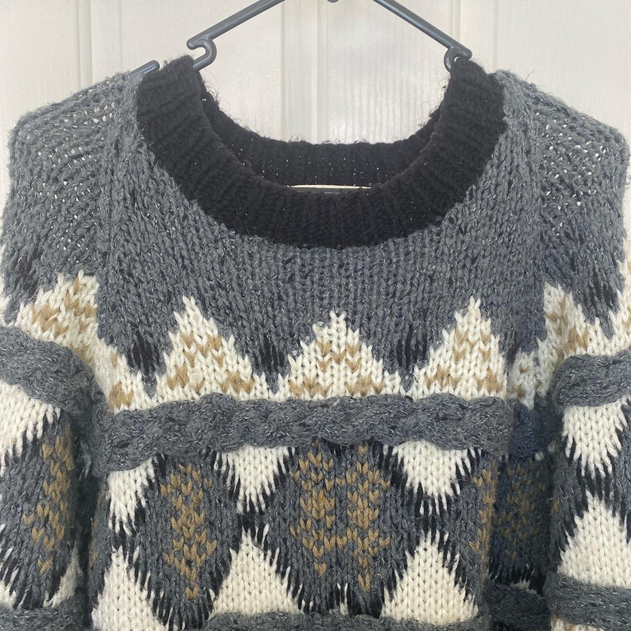 super cosy wool knit 🧶 Handmade jumper, keeps very... - Depop