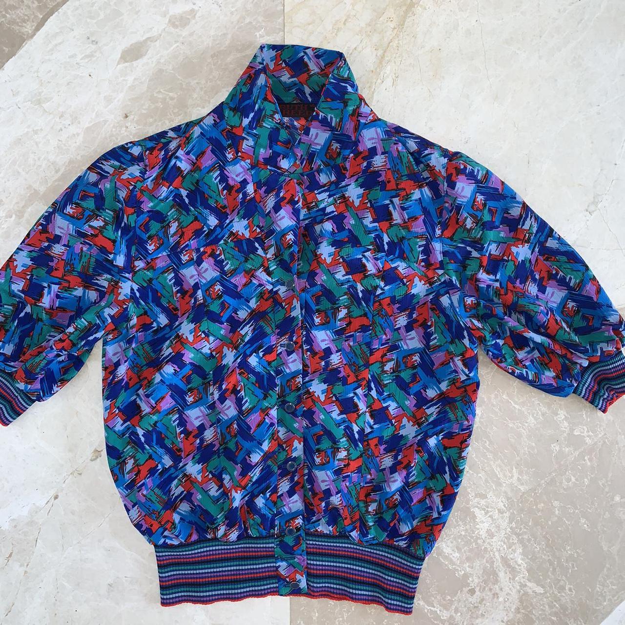 Funky genuine 80s vintage jacket Abstract... - Depop