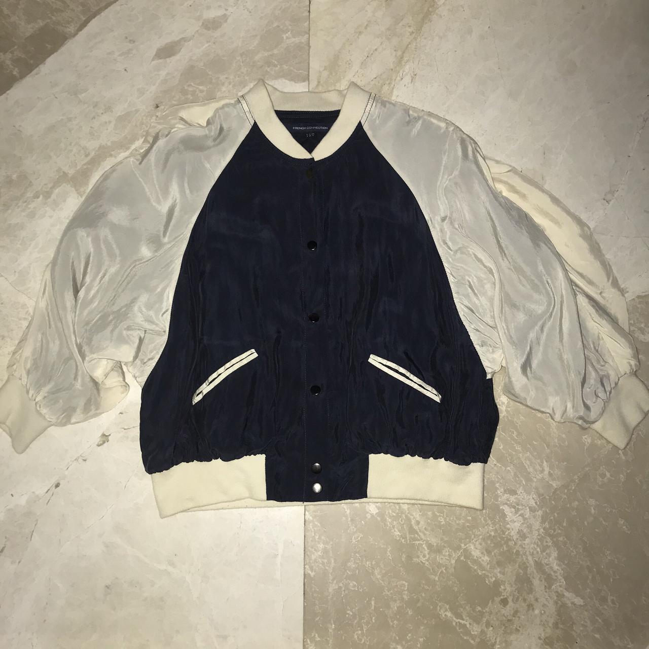 Vintage french connection bomber jacket | size 8... - Depop